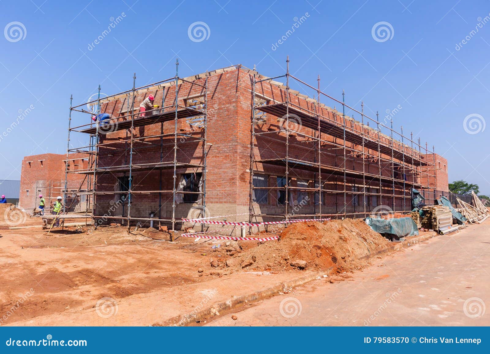 Construction Building Halfway Editorial Image - Image of roofing ...
