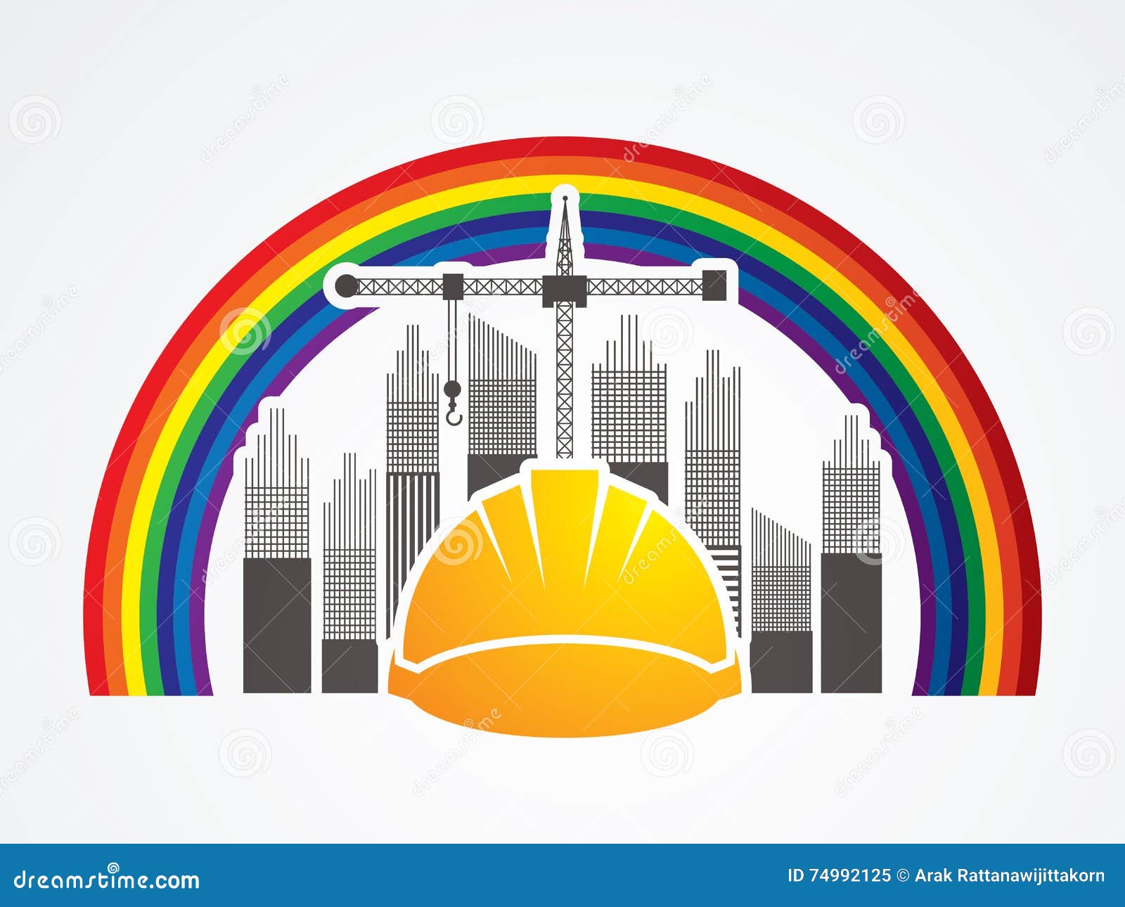 Construction stock vector. Illustration of icon, headwear - 74992125