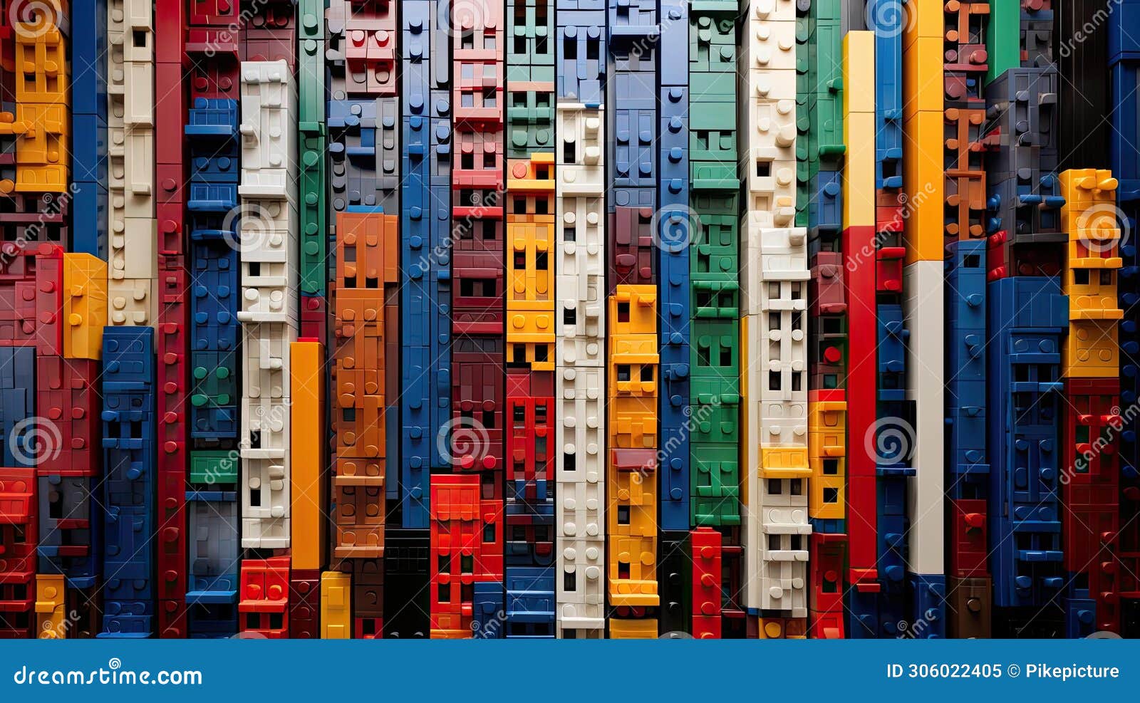Construction Building with Legos Stock Illustration - Illustration of ...