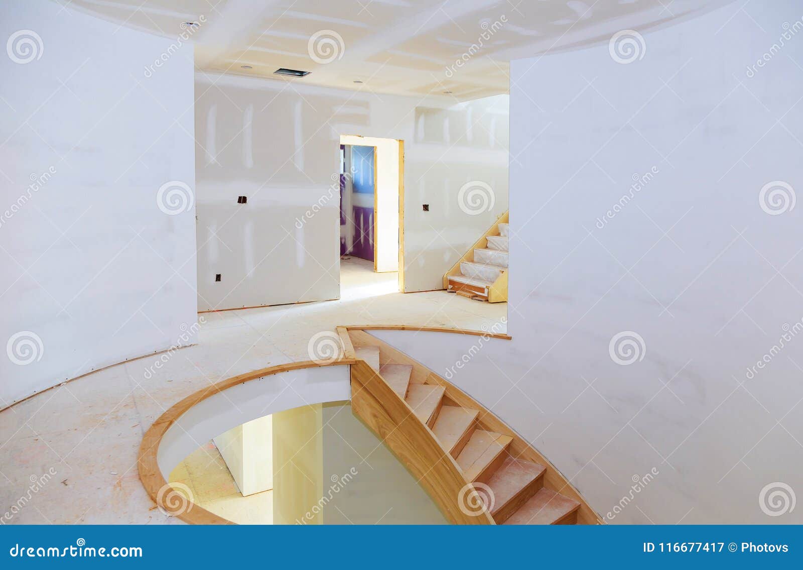 Construction Building New Home Interior Drywall of Gypsum Wall with ...