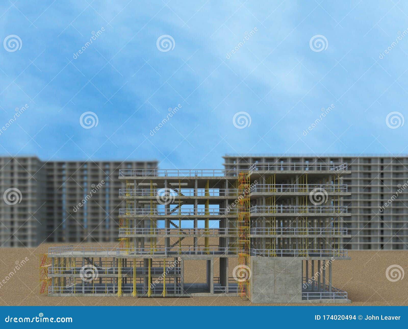 Construction Building in Progress Stock Photo - Image of built ...