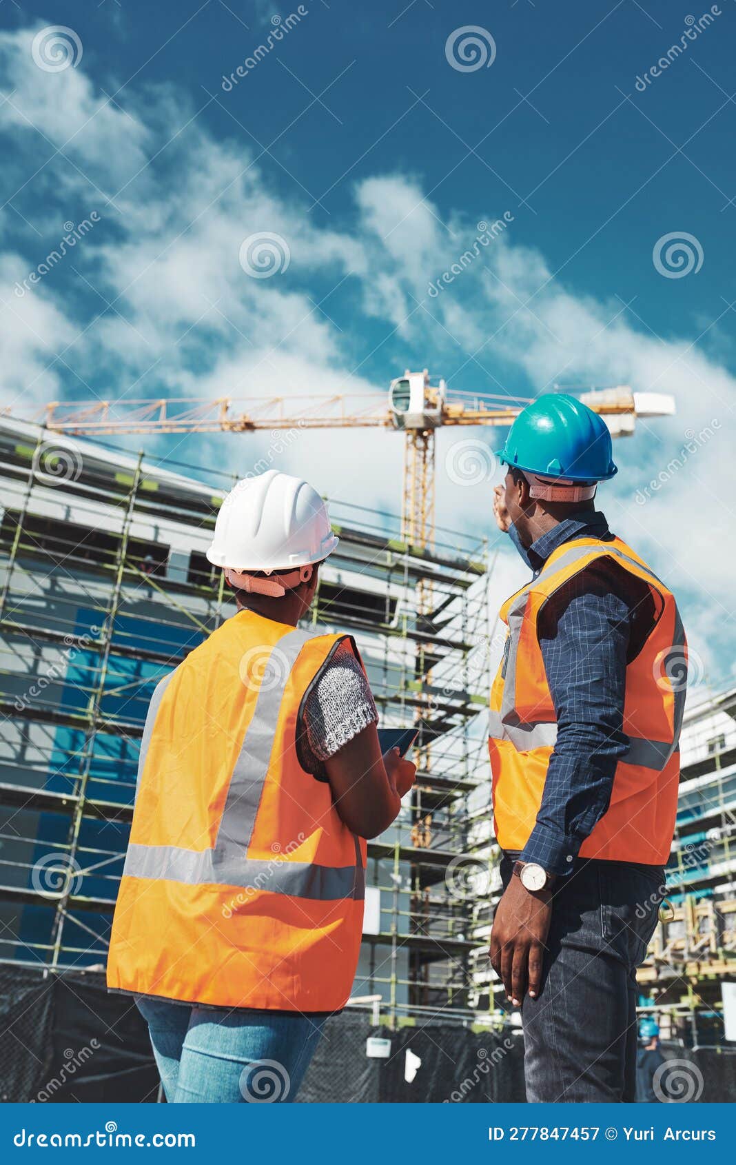 Construction, Building Project and Engineer Team Talking and Planning ...