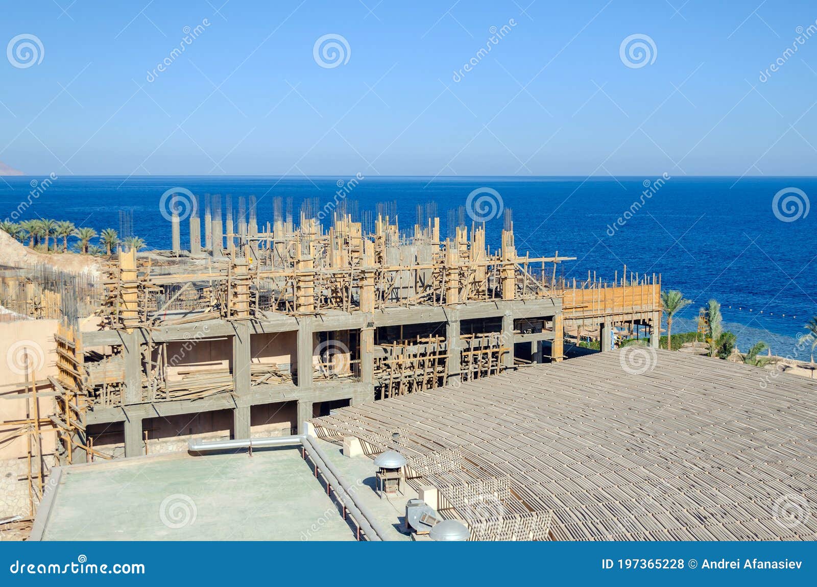 Construction of a Building on the Seaside Stock Photo - Image of ...