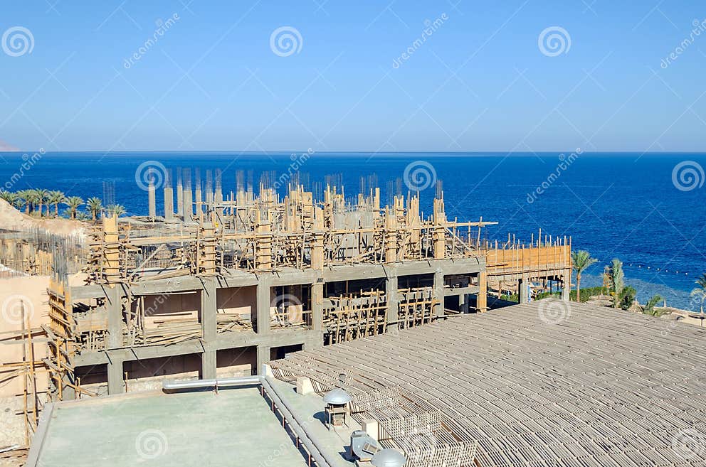 Construction of a Building on the Seaside Stock Photo - Image of ...