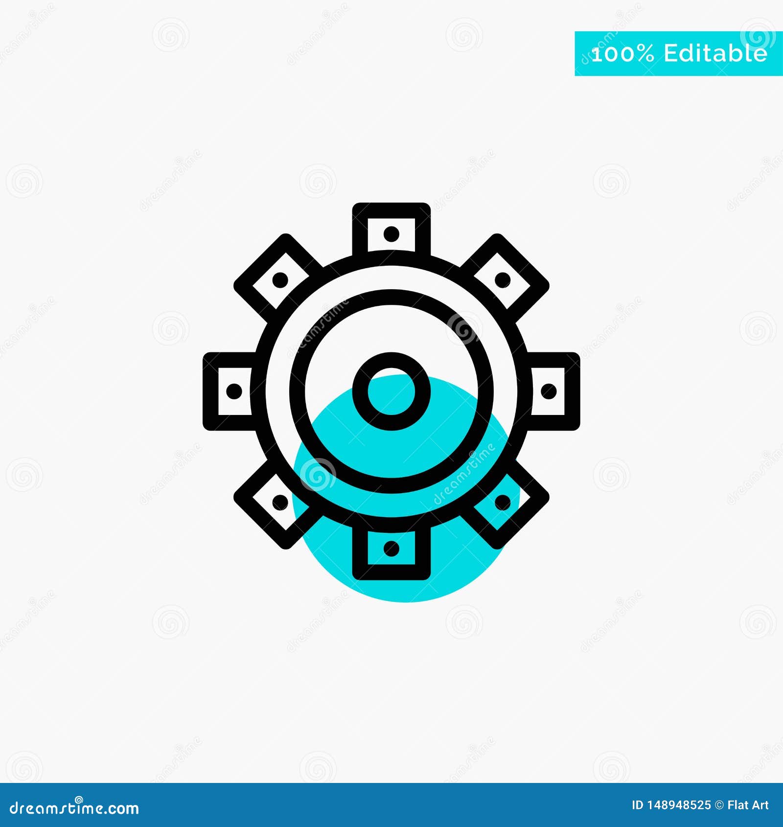 Construction, Building, Setting Turquoise Highlight Circle Point Vector ...
