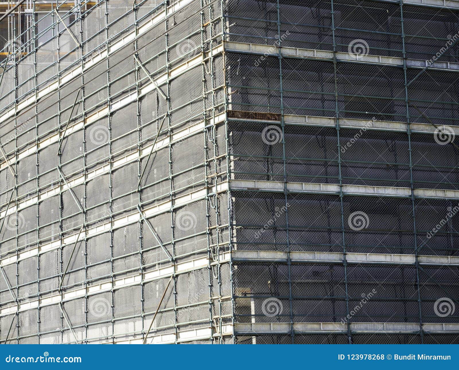 Construction Building Site with Cover Up. Stock Photo - Image of ...