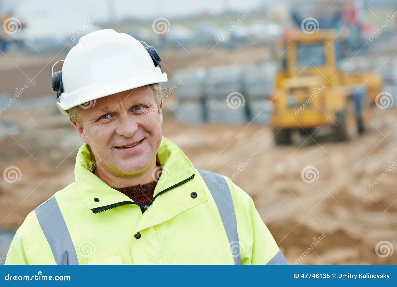 Construction Building Site Foreman Stock Photo - Image of people ...