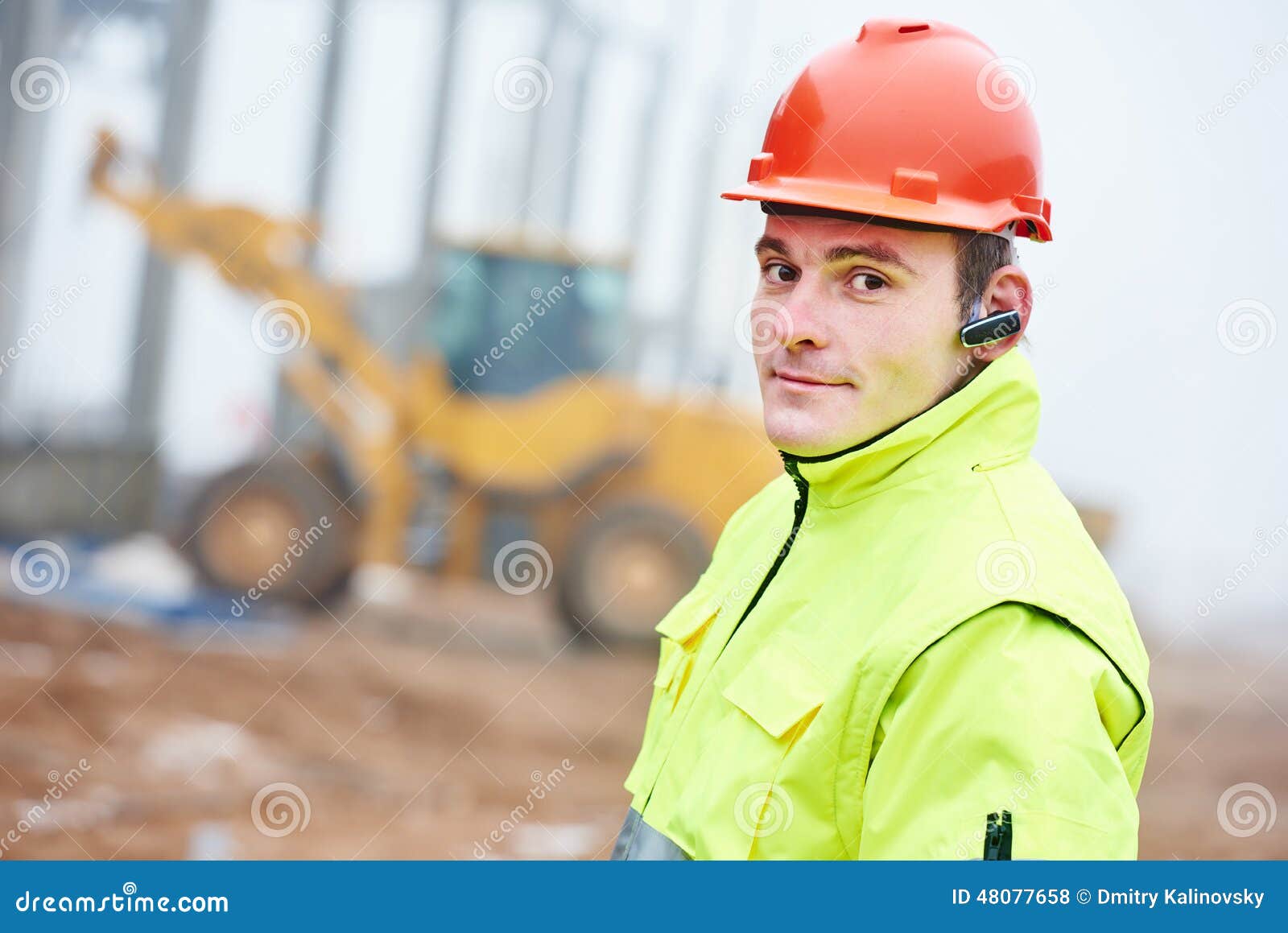 Construction Building Site Foreman Stock Photo - Image of engineering ...