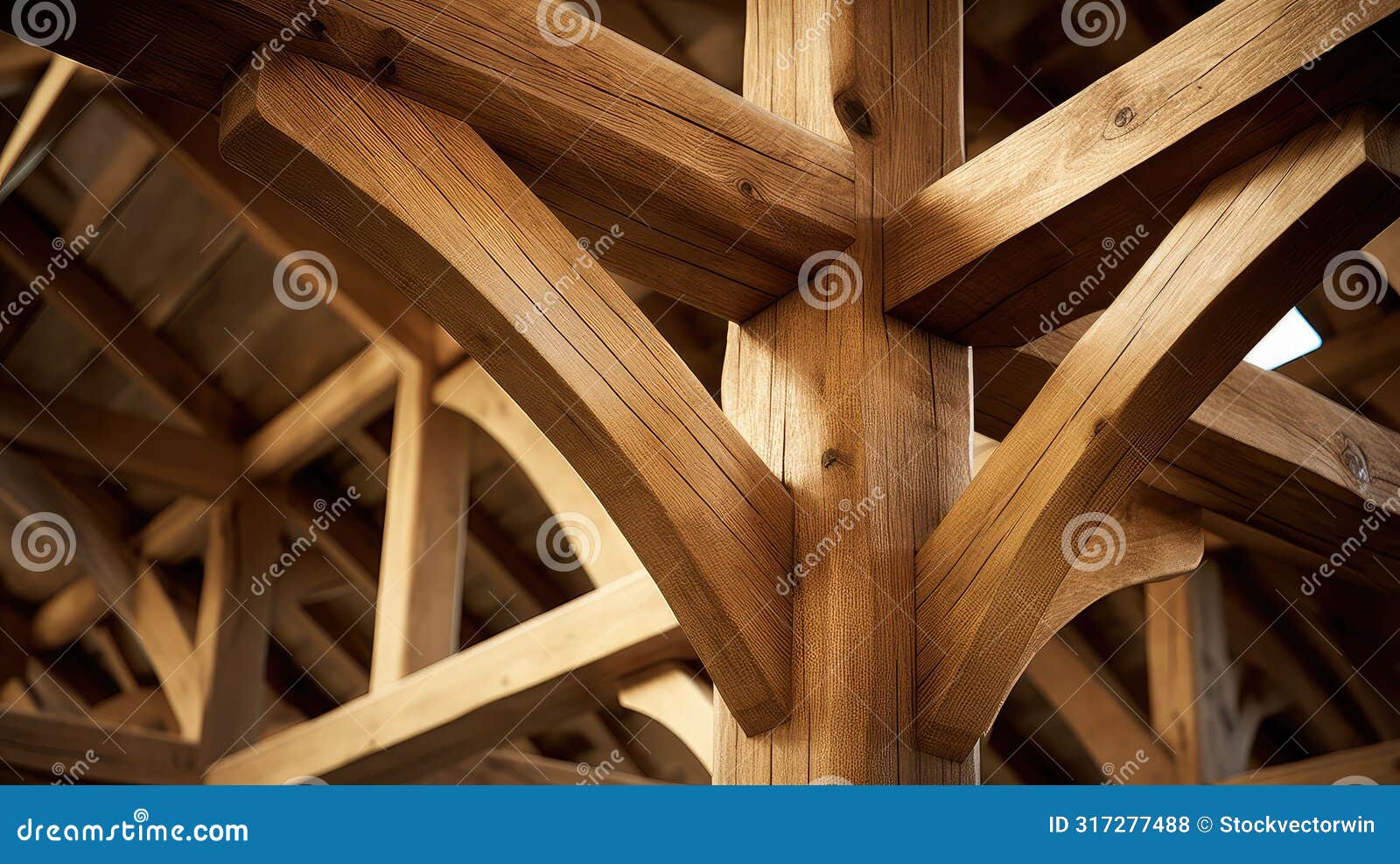 Construction Building Timber Frame Stock Illustration - Illustration of ...