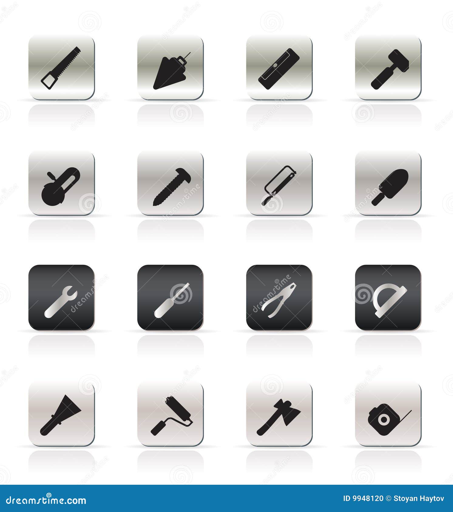 Construction and Building Tools Icons Stock Vector - Illustration of ...