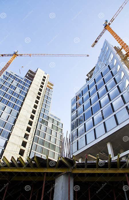 Construction of buildings stock image. Image of building - 17323281