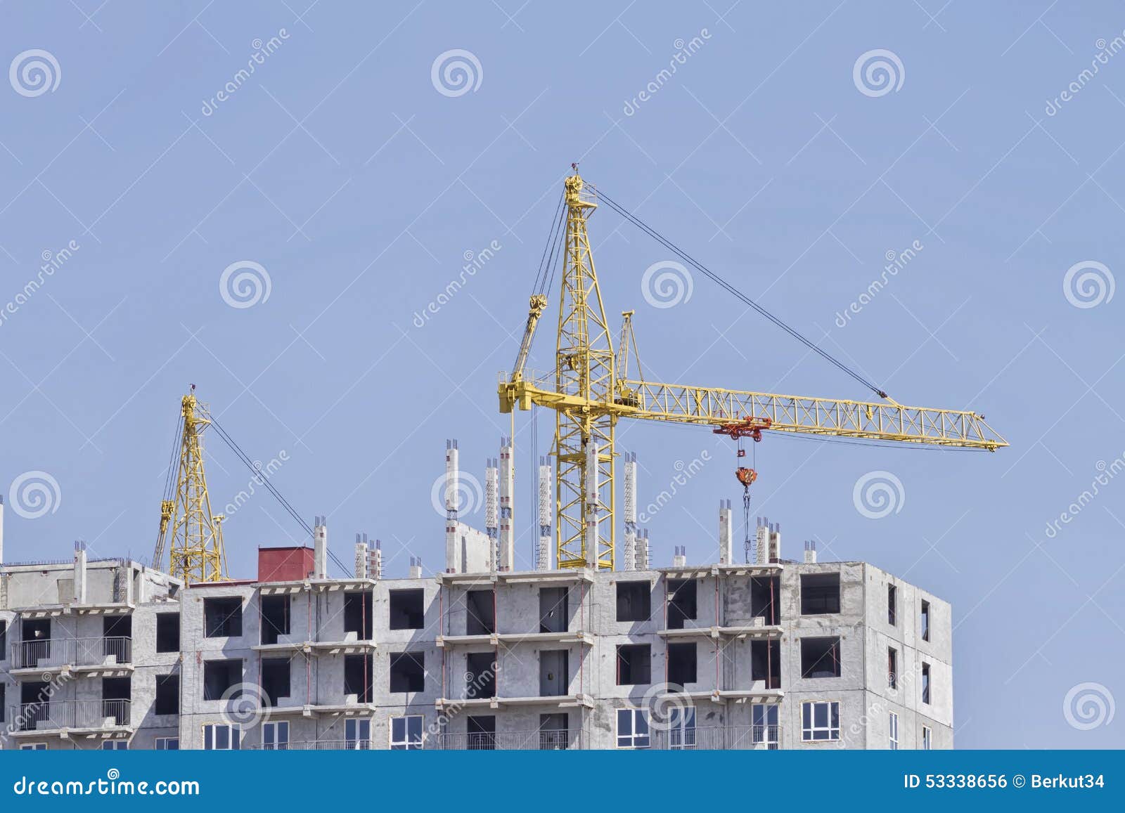 Construction Buildings on Monolithic Technology Stock Photo - Image of ...