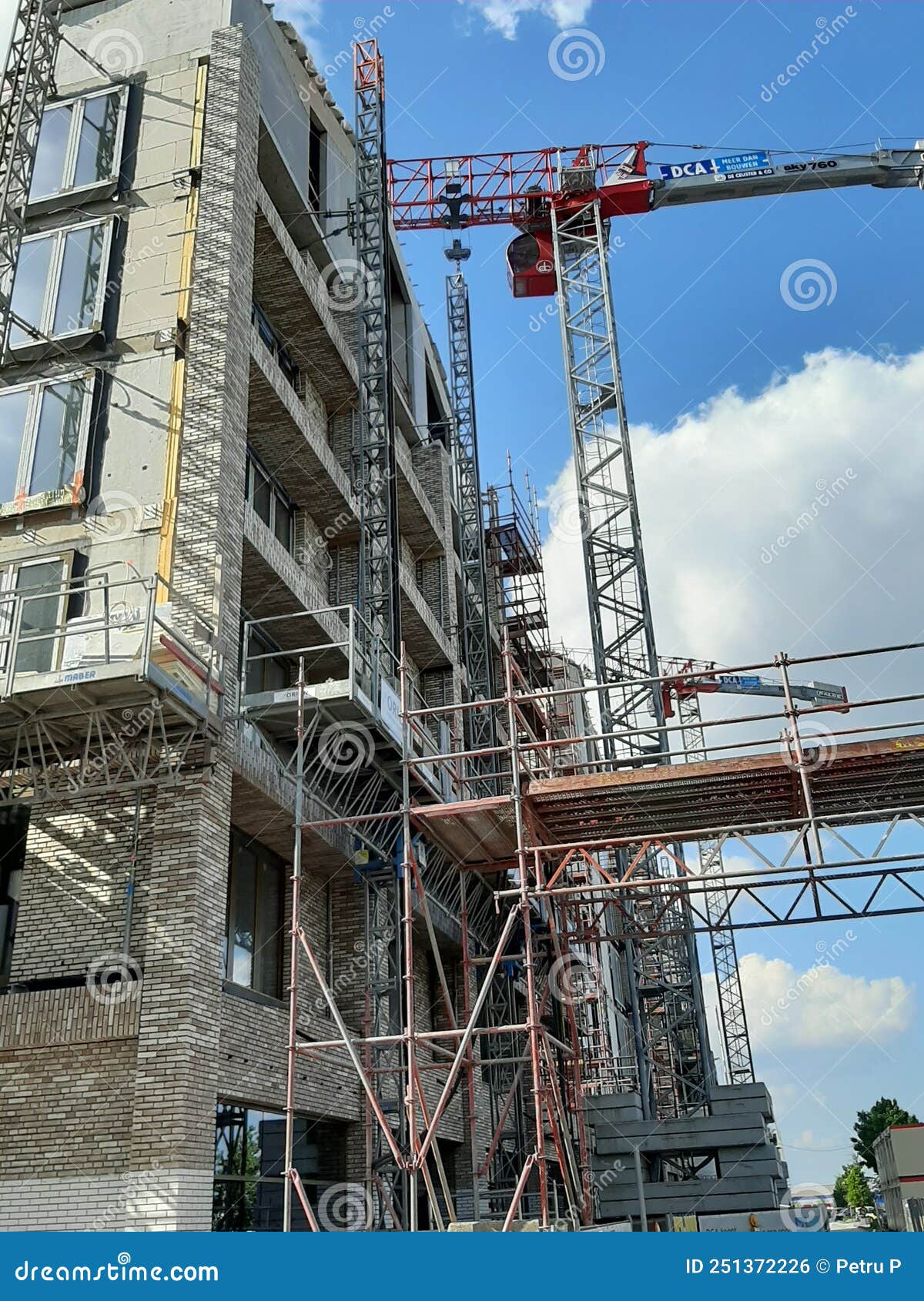 Construction of Buildings and Structures Stock Photo - Image of ...