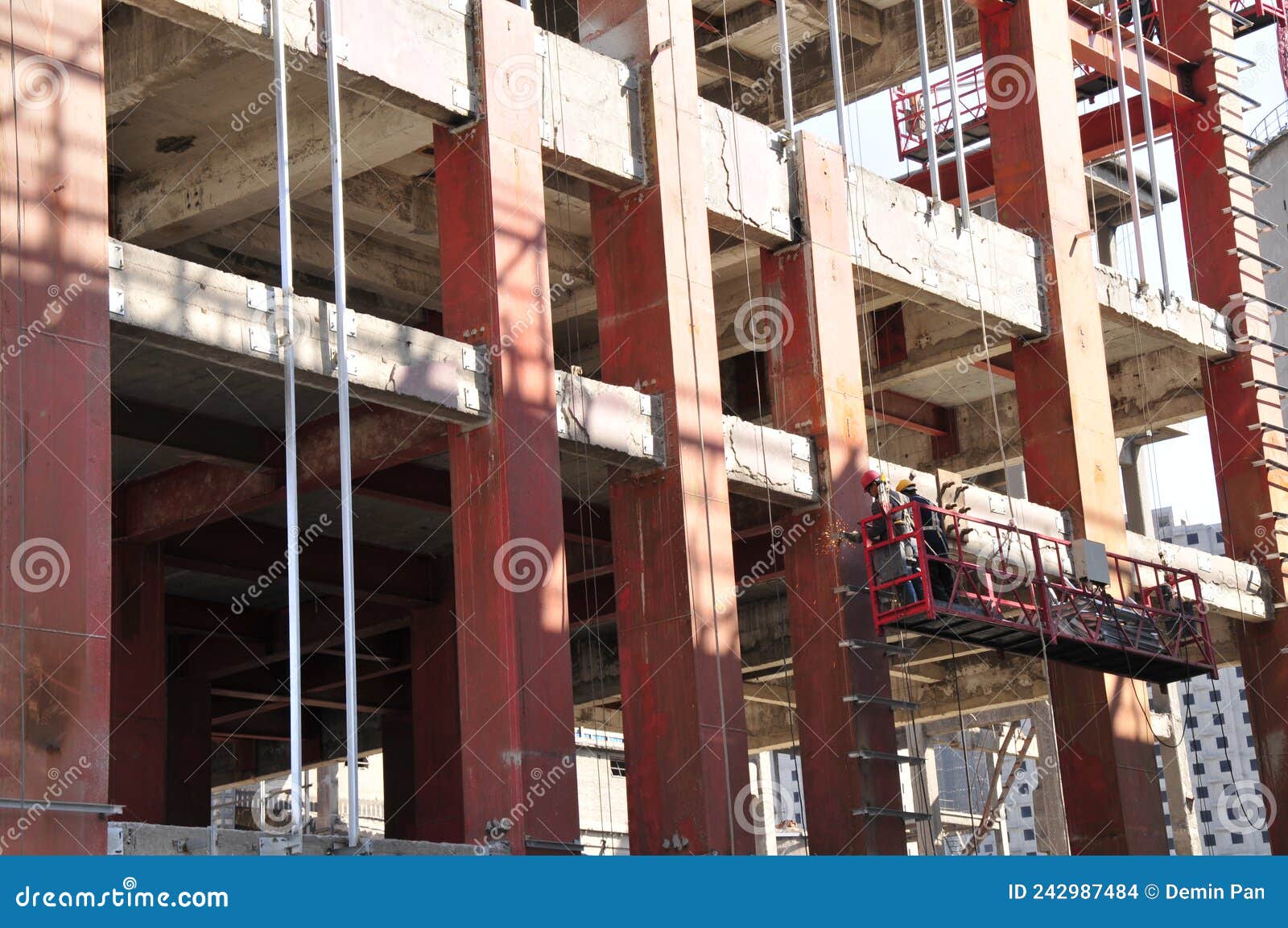 The Construction of Buildings Under Construction Stock Photo - Image of ...