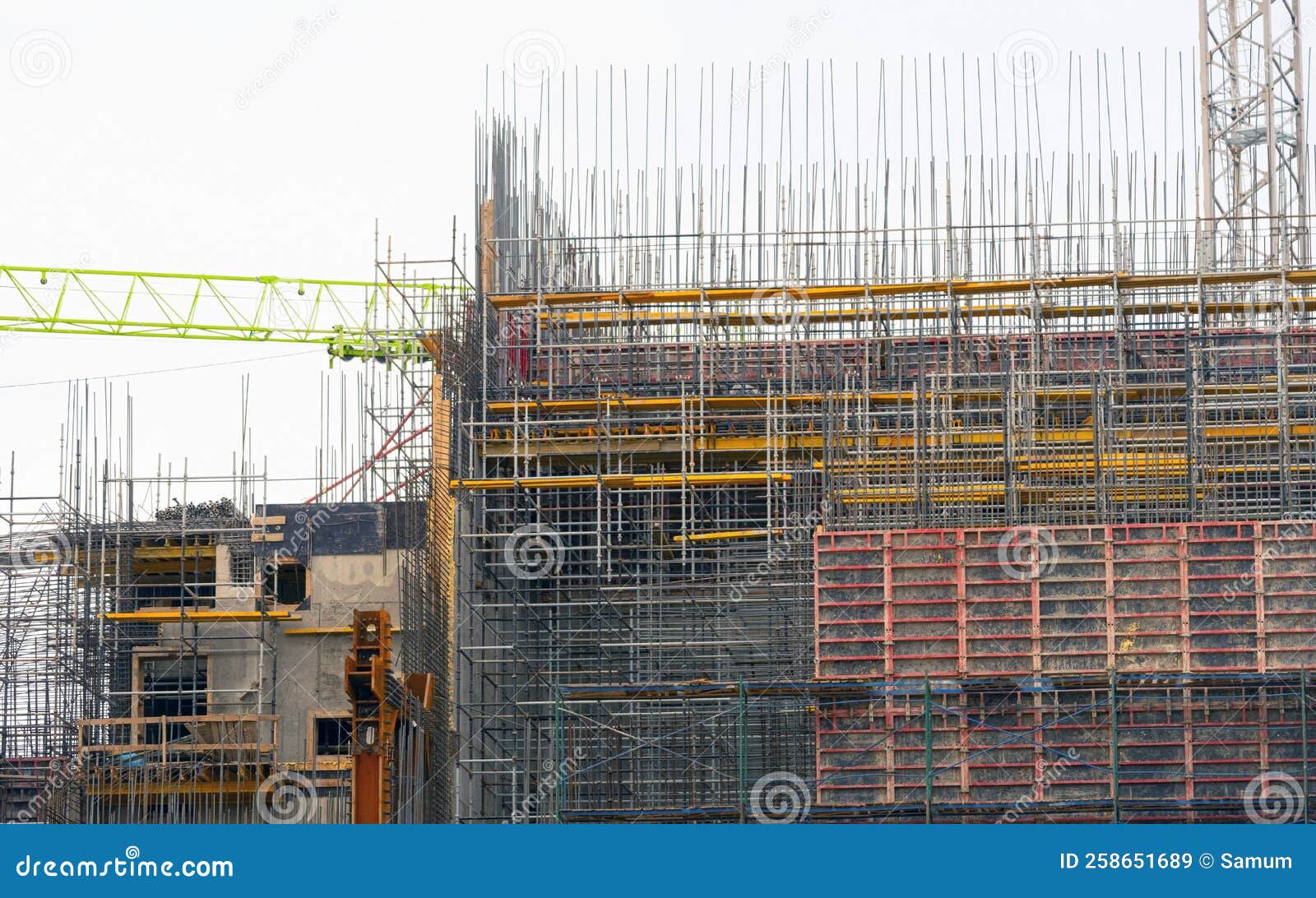 Construction of Buildings Using Monolithic Technology Stock Image ...