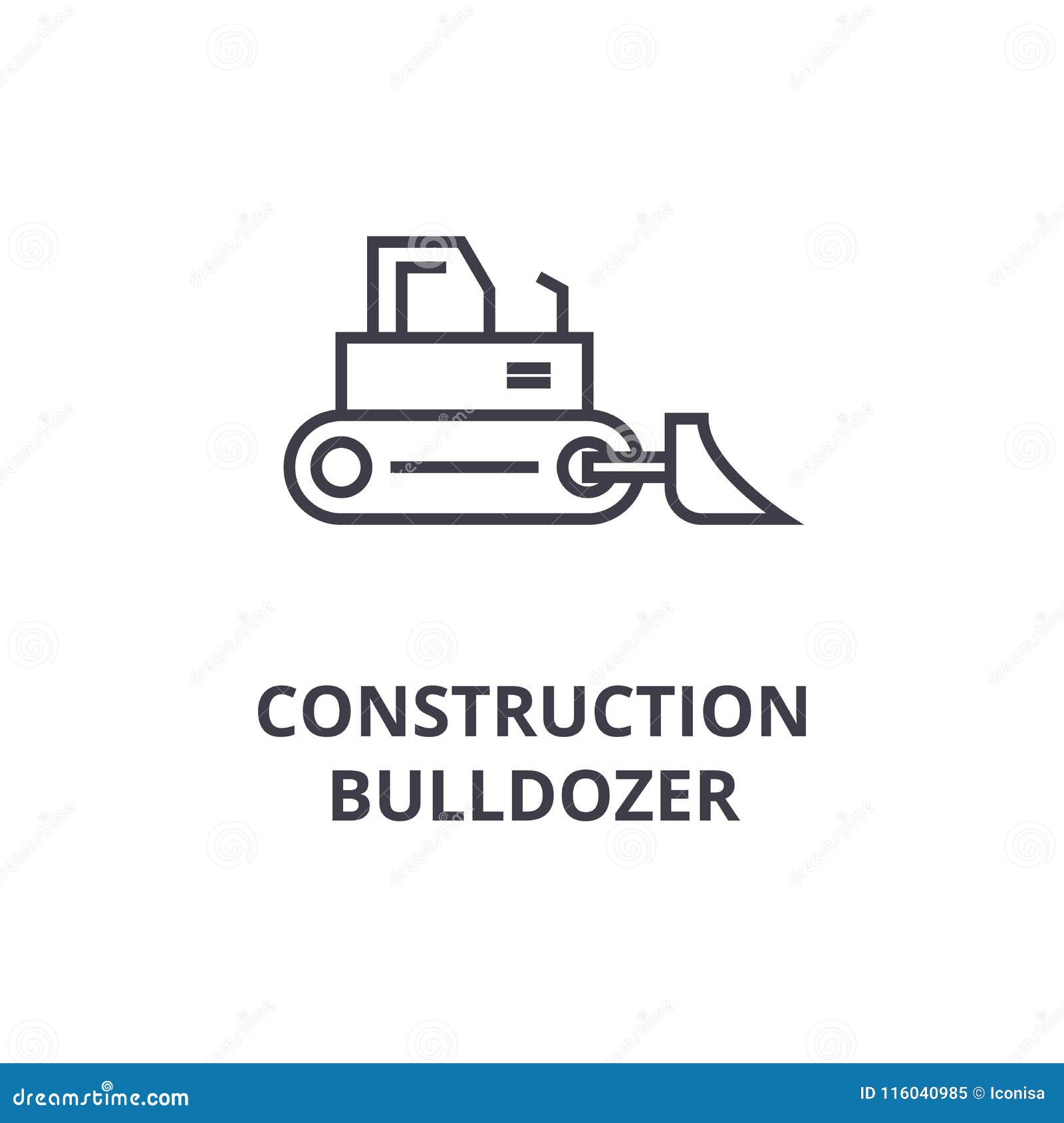 Bulldozer Vector Illustration | CartoonDealer.com #4979736