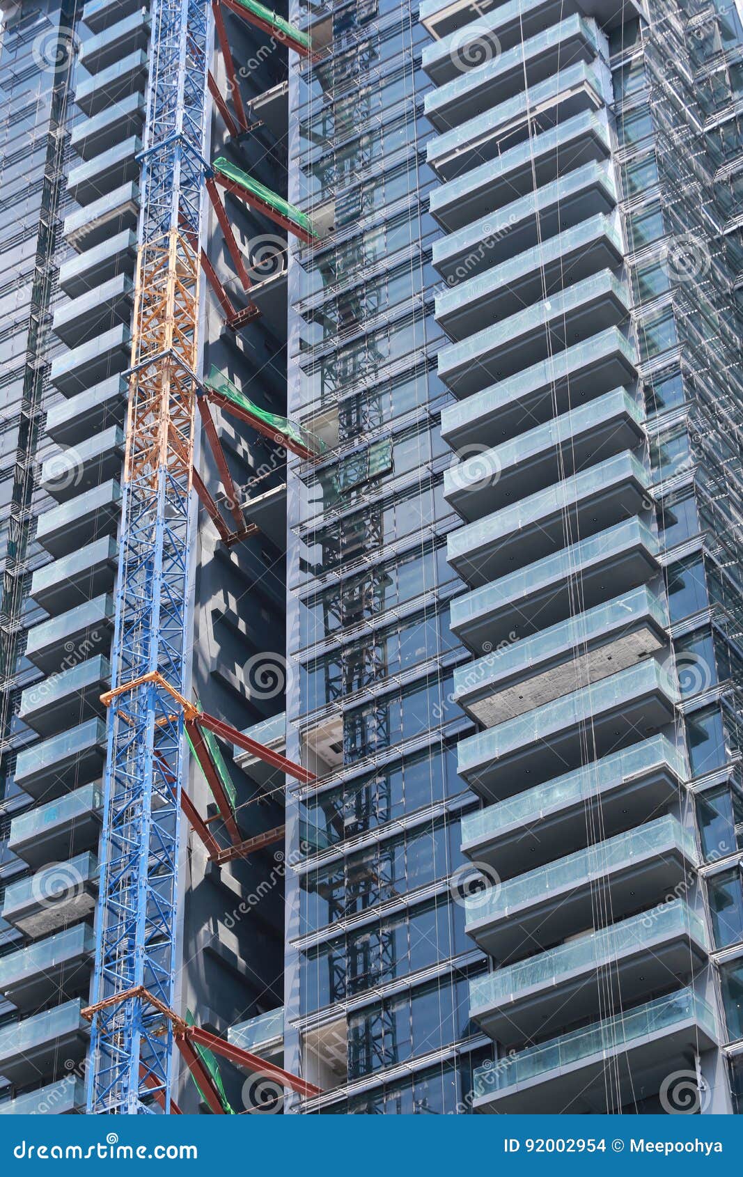 Construction of Business Tall Buildings. Stock Photo - Image of ...