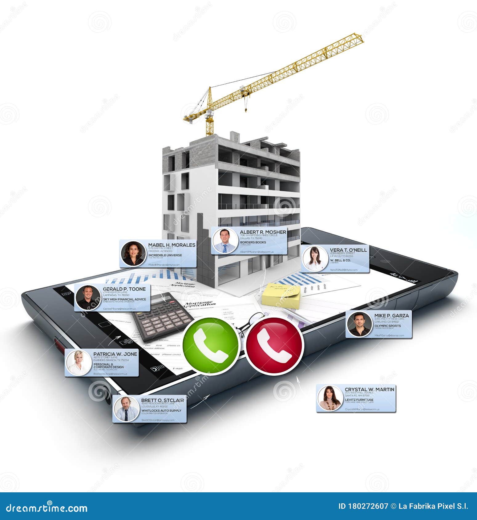 Construction Business Video Call App Stock Image - Image of ...