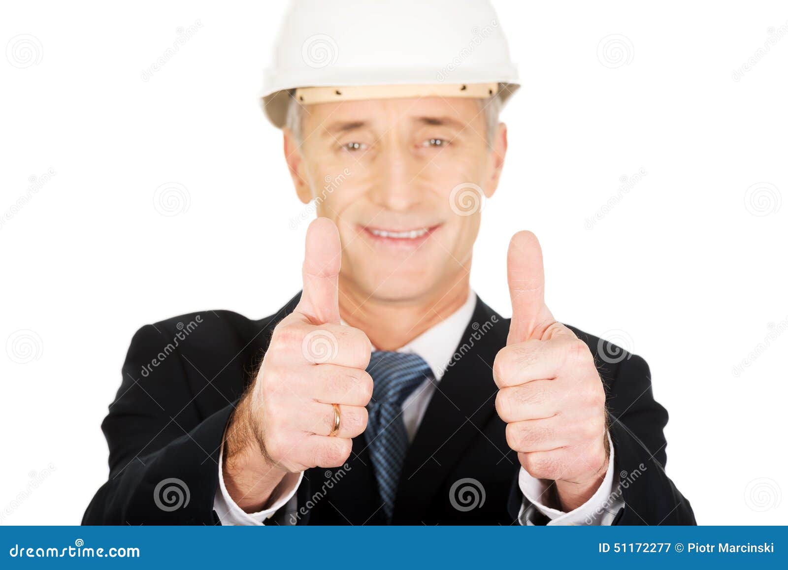 Construction Businessman Showing Ok Sign Stock Image - Image of safety ...