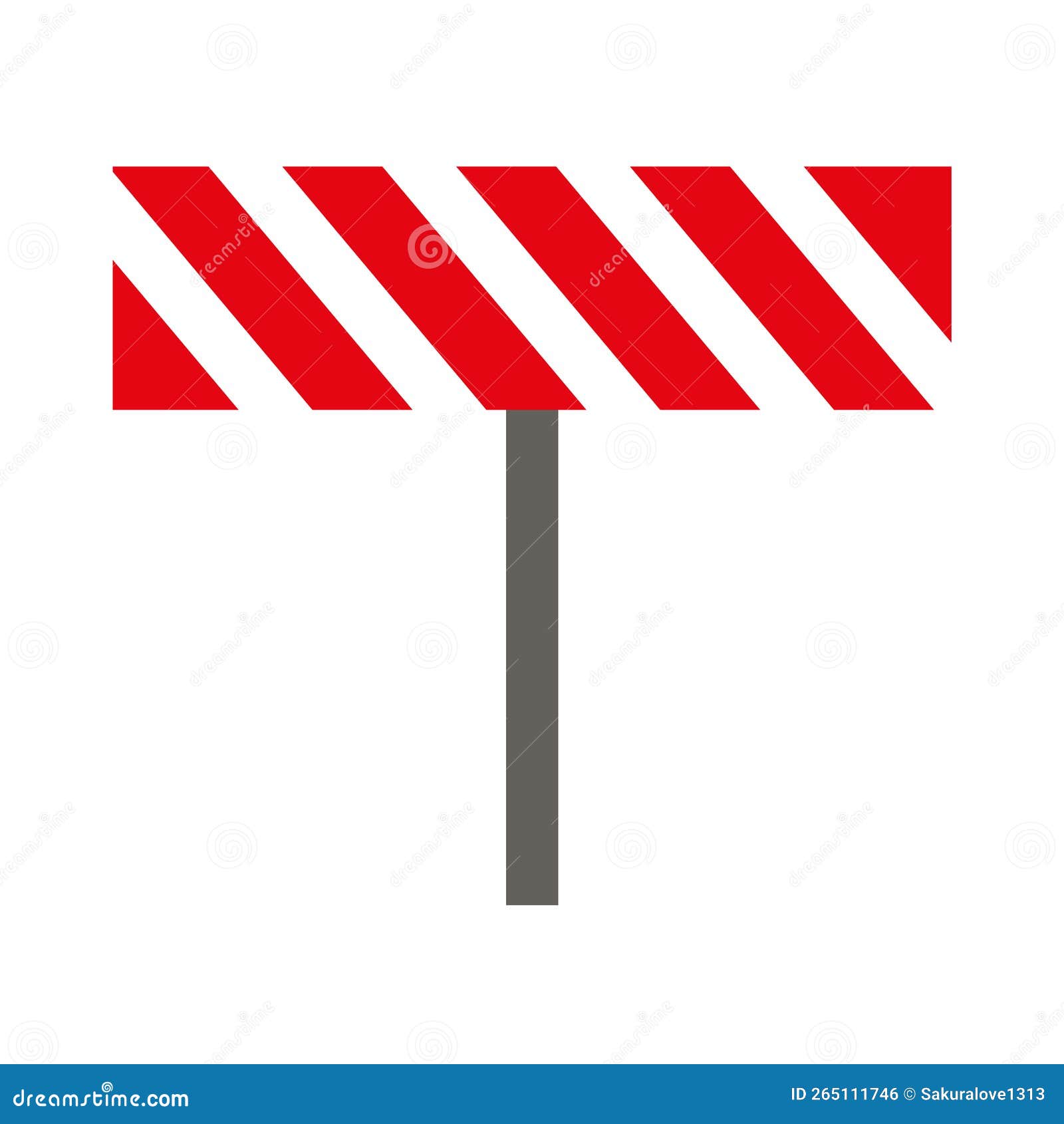 Construction Bypass Sign, Rectangle with Red and White Stripes Stock ...