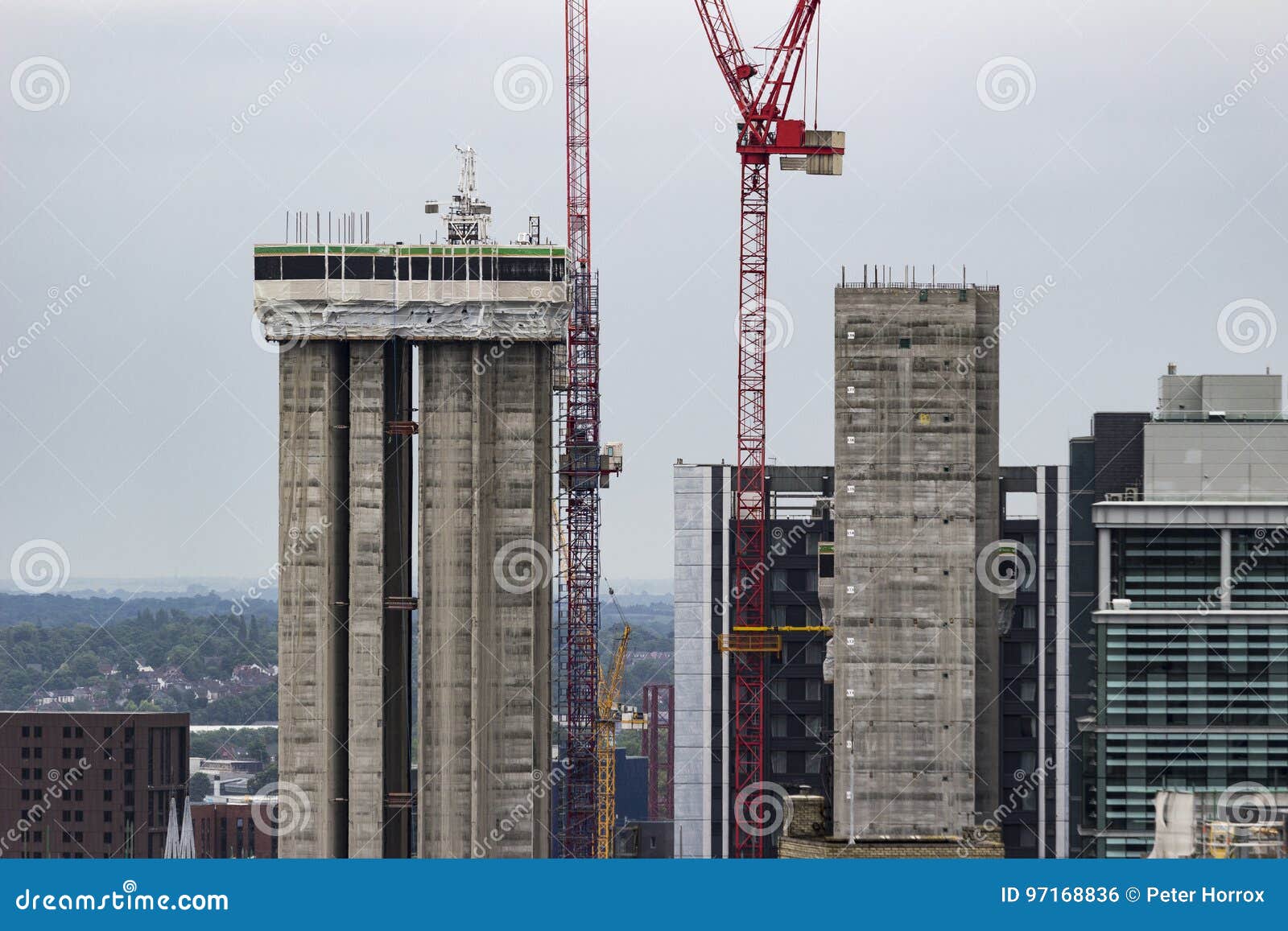 Construction canes stock photo. Image of crane, buildings - 97168836