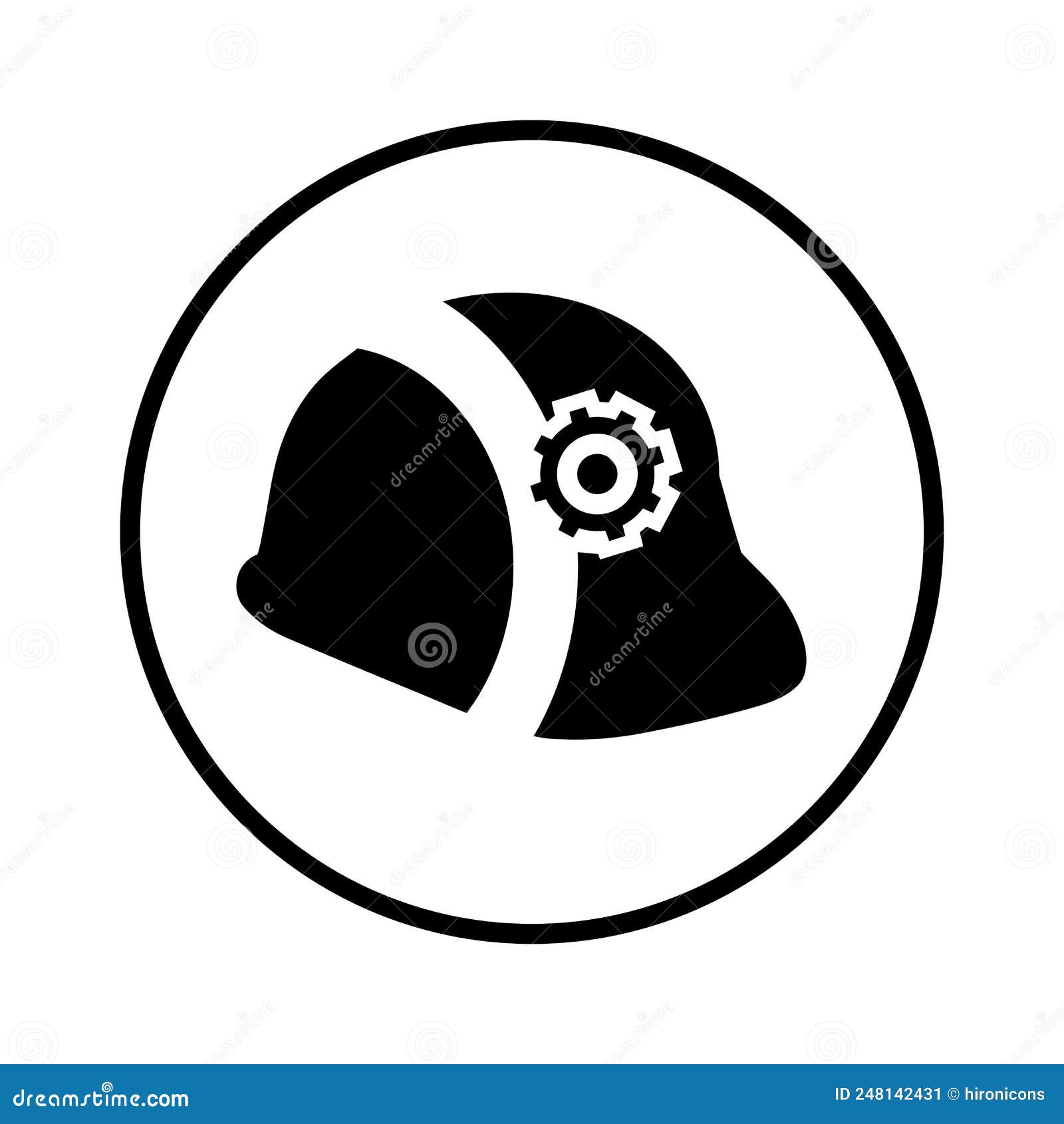 Construction, Cap, Work Icon. Black Vector Illustration Stock ...