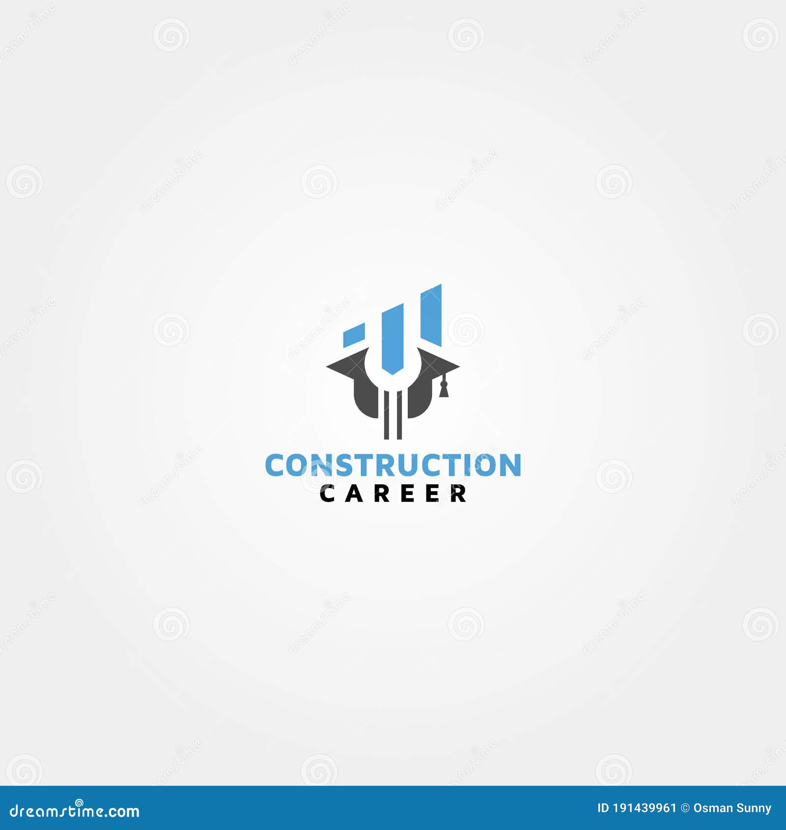 Construction Career Vector Logo Design Template Stock Vector ...