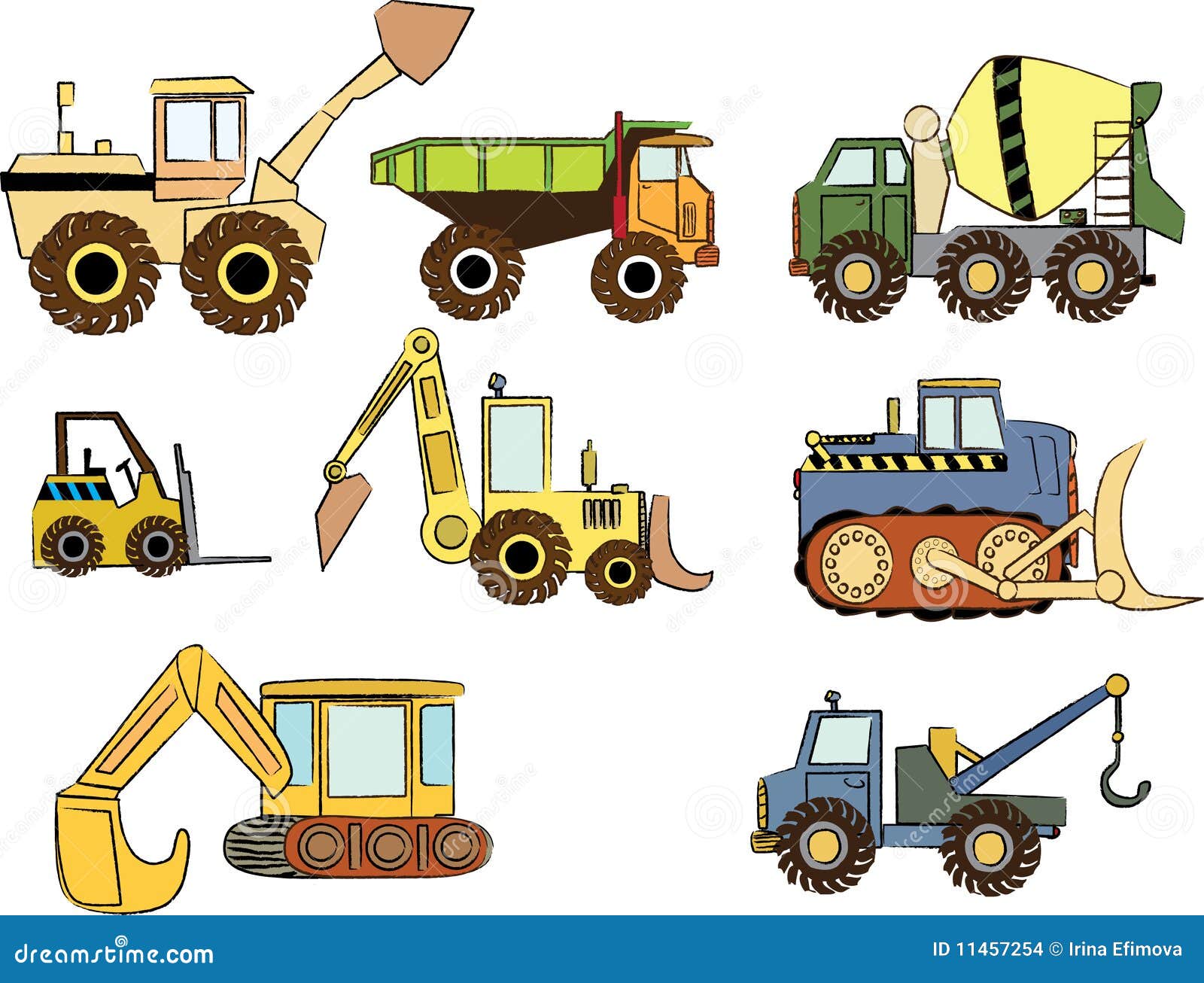 Construction cars stock vector. Illustration of childhood - 11457254