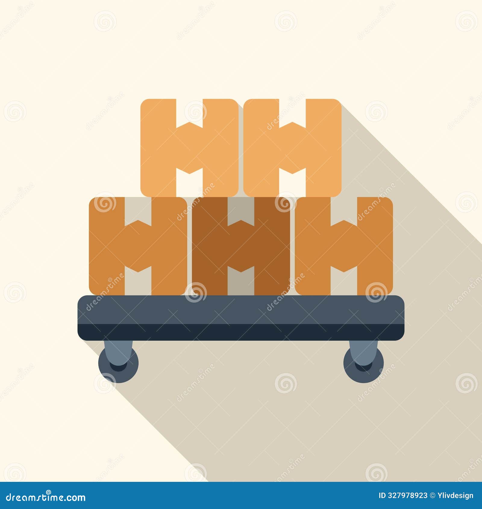 Construction Cart Carrying Concrete Blocks for Building Project Stock ...