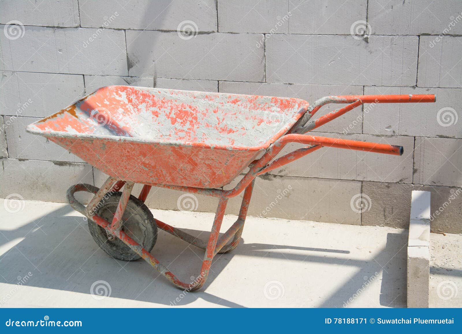 Construction Cart at Construction Site Stock Image - Image of ...