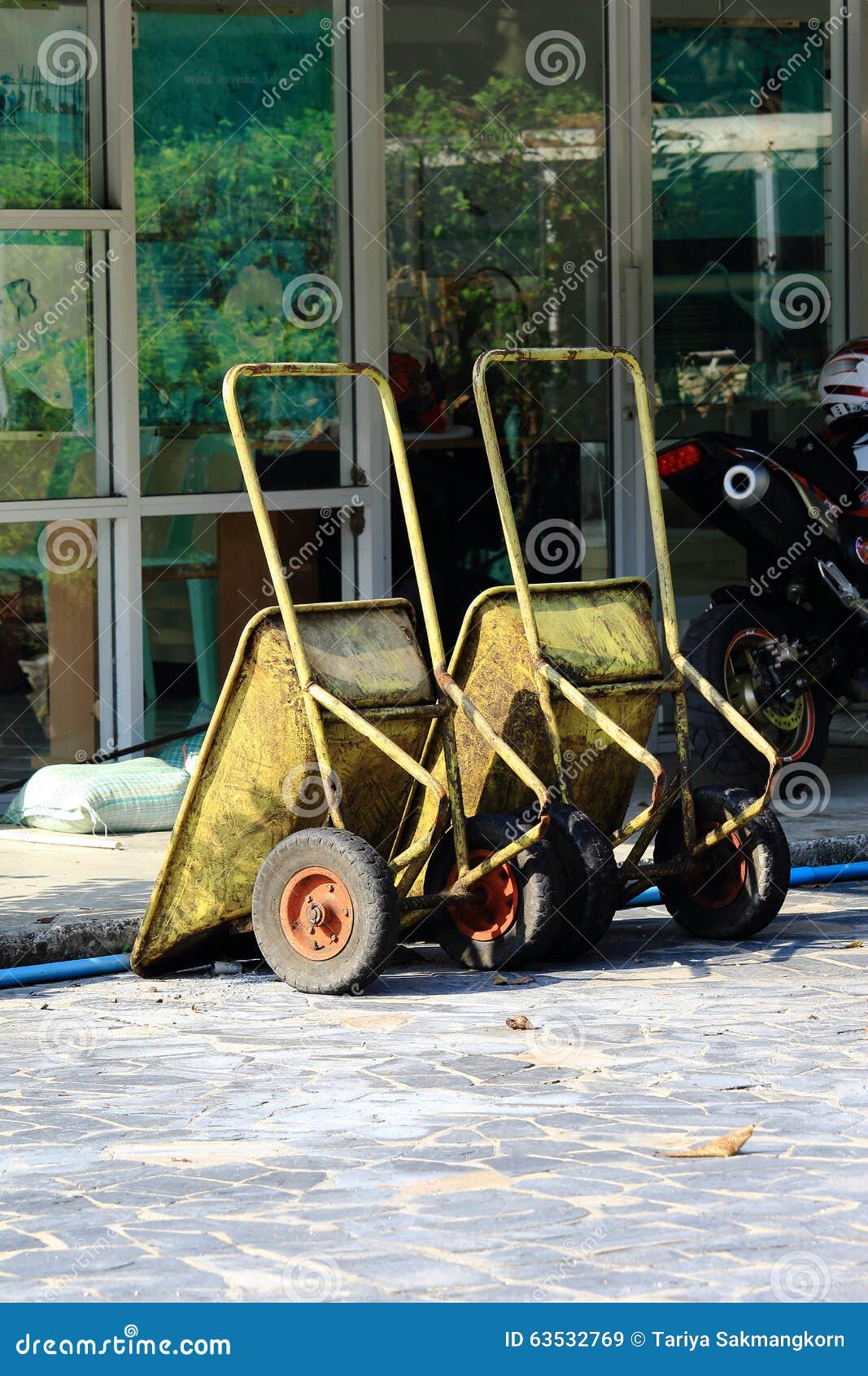 Construction Carts Parked on the Ground Stock Image - Image of carts ...