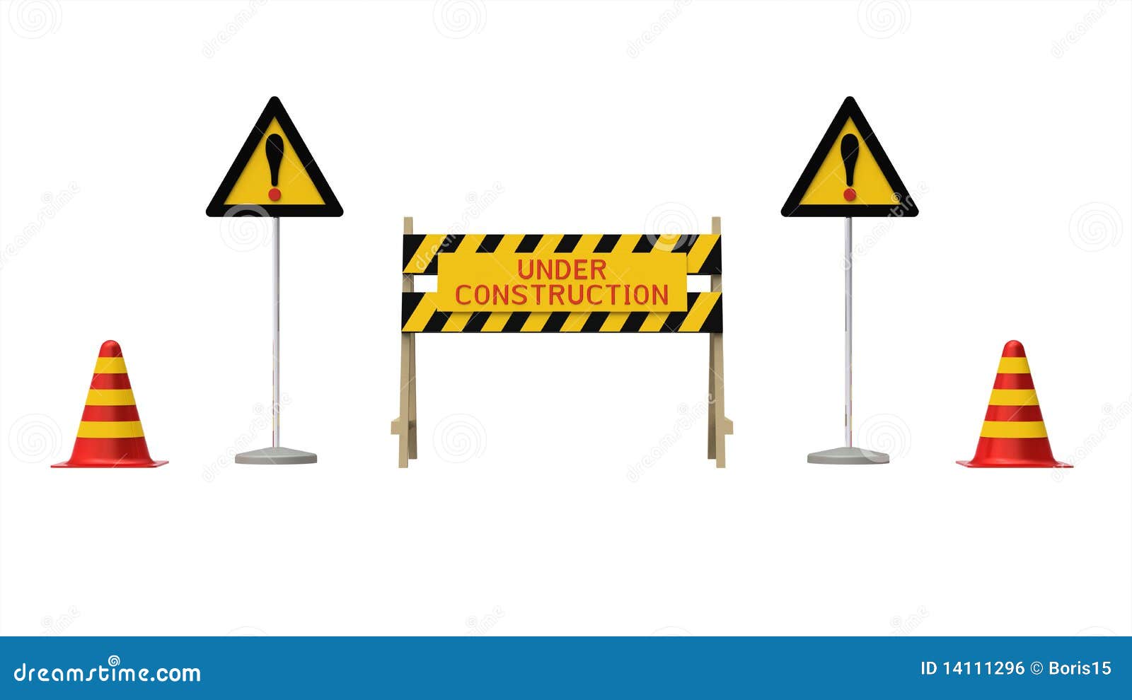 Construction and Caution Sign Stock Illustration - Illustration of ...