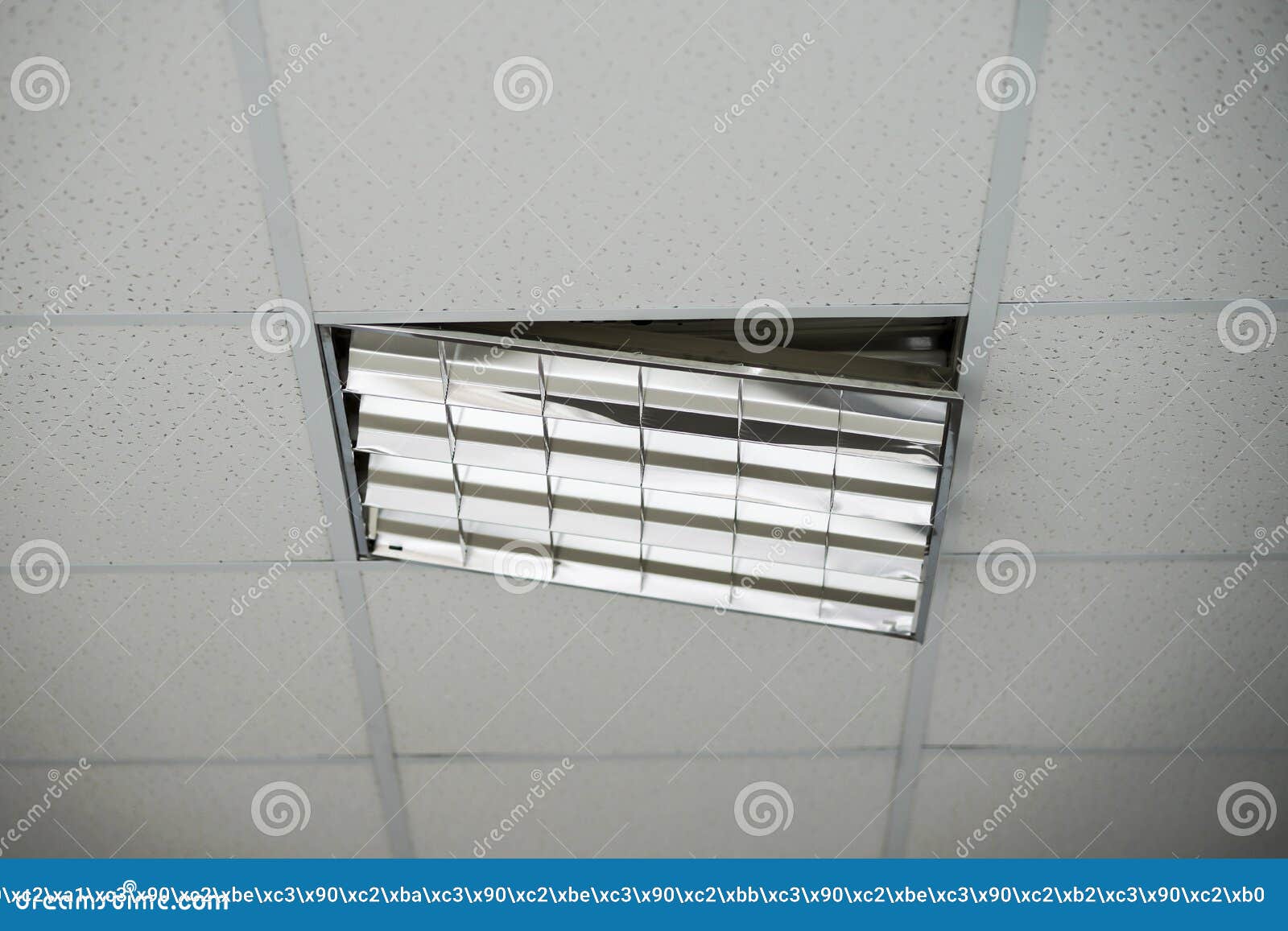 The Construction of the Ceiling, a Broken Ceiling Lamp Stock Image ...
