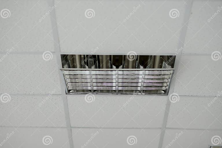 The Construction of the Ceiling, a Broken Ceiling Lamp Stock Photo ...