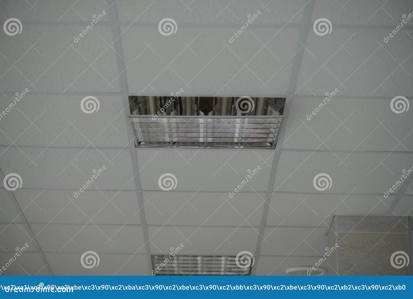 The Construction of the Ceiling, a Broken Ceiling Lamp Stock Photo ...