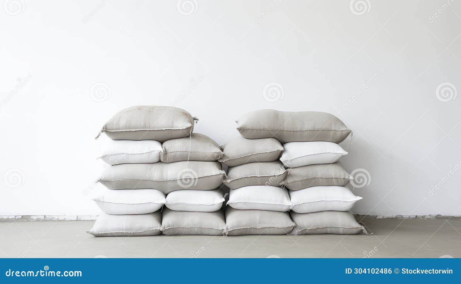 Cement White Wall With Swell Line Column Texture Design. Stock Photo ...