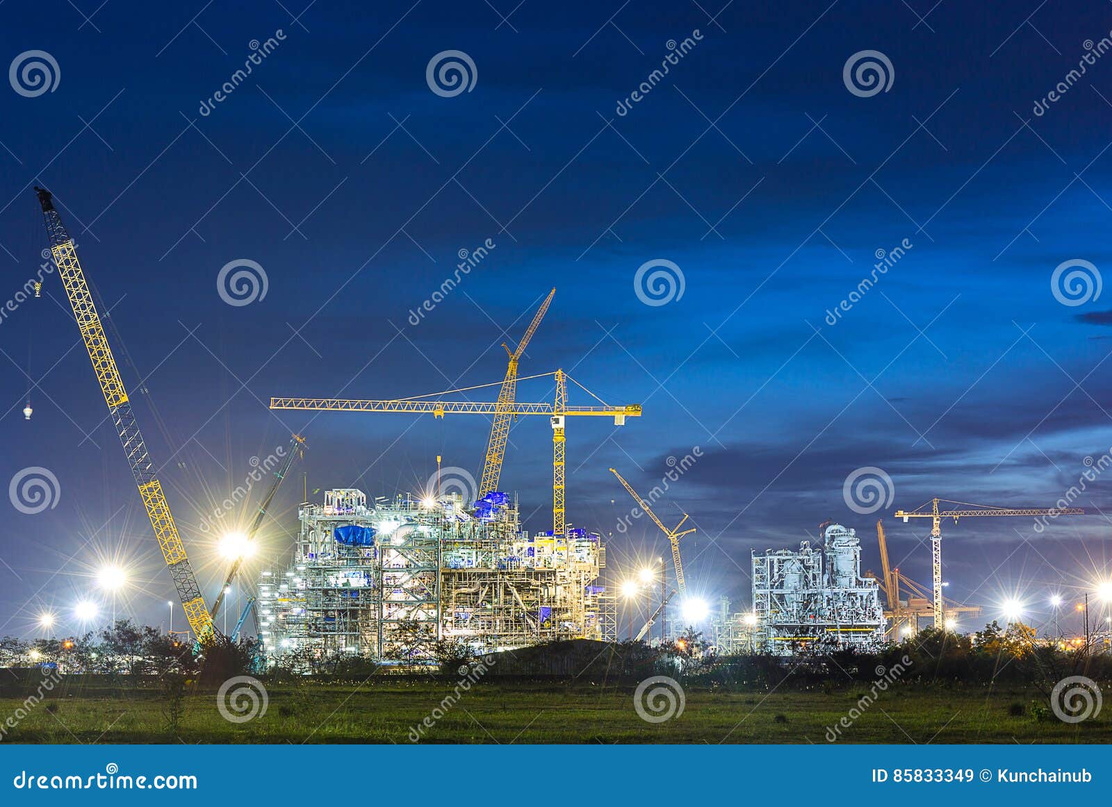 Construction of Chemical Plant Industry Stock Image - Image of ...