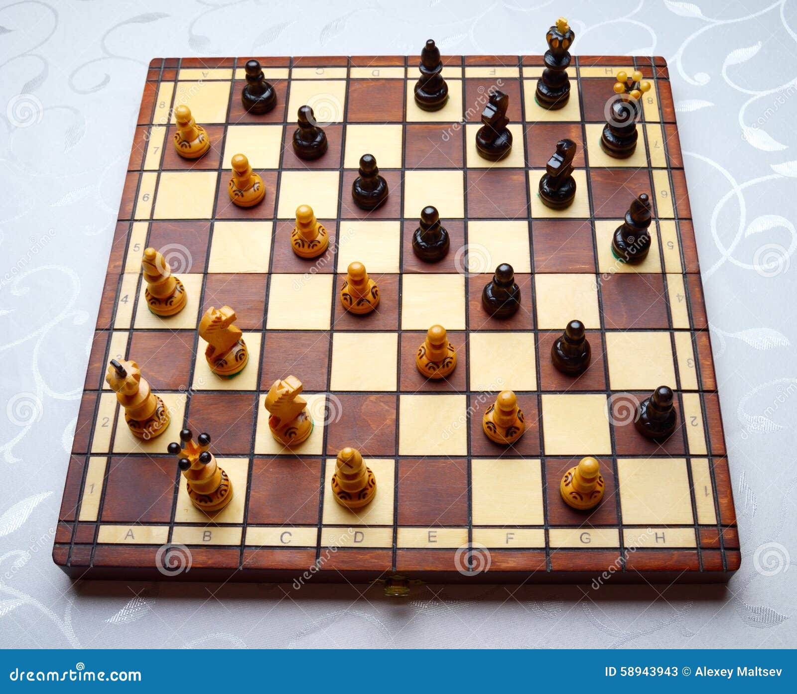 Construction of Chess Pieces on Diagonal Stock Image - Image of board ...