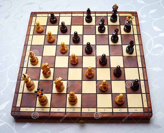 Construction of Chess Pieces on Diagonal Stock Image - Image of board ...