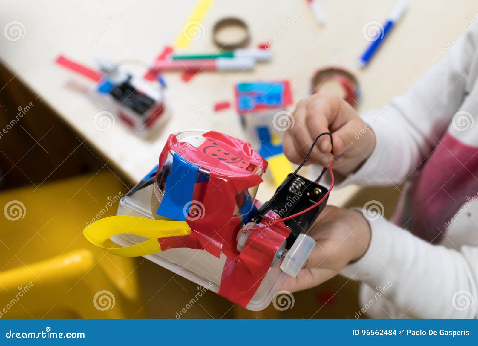 Construction of Children`s Robots. Stock Photo - Image of home ...