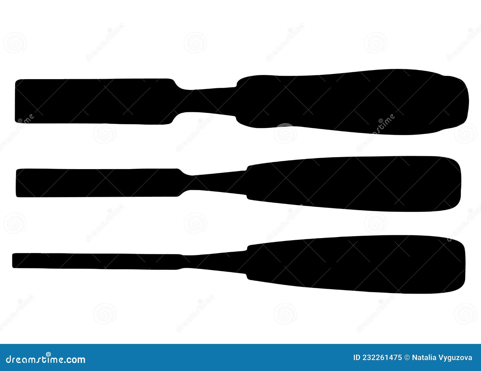 Construction Chisels In A Set. Vector Illustration | CartoonDealer.com ...