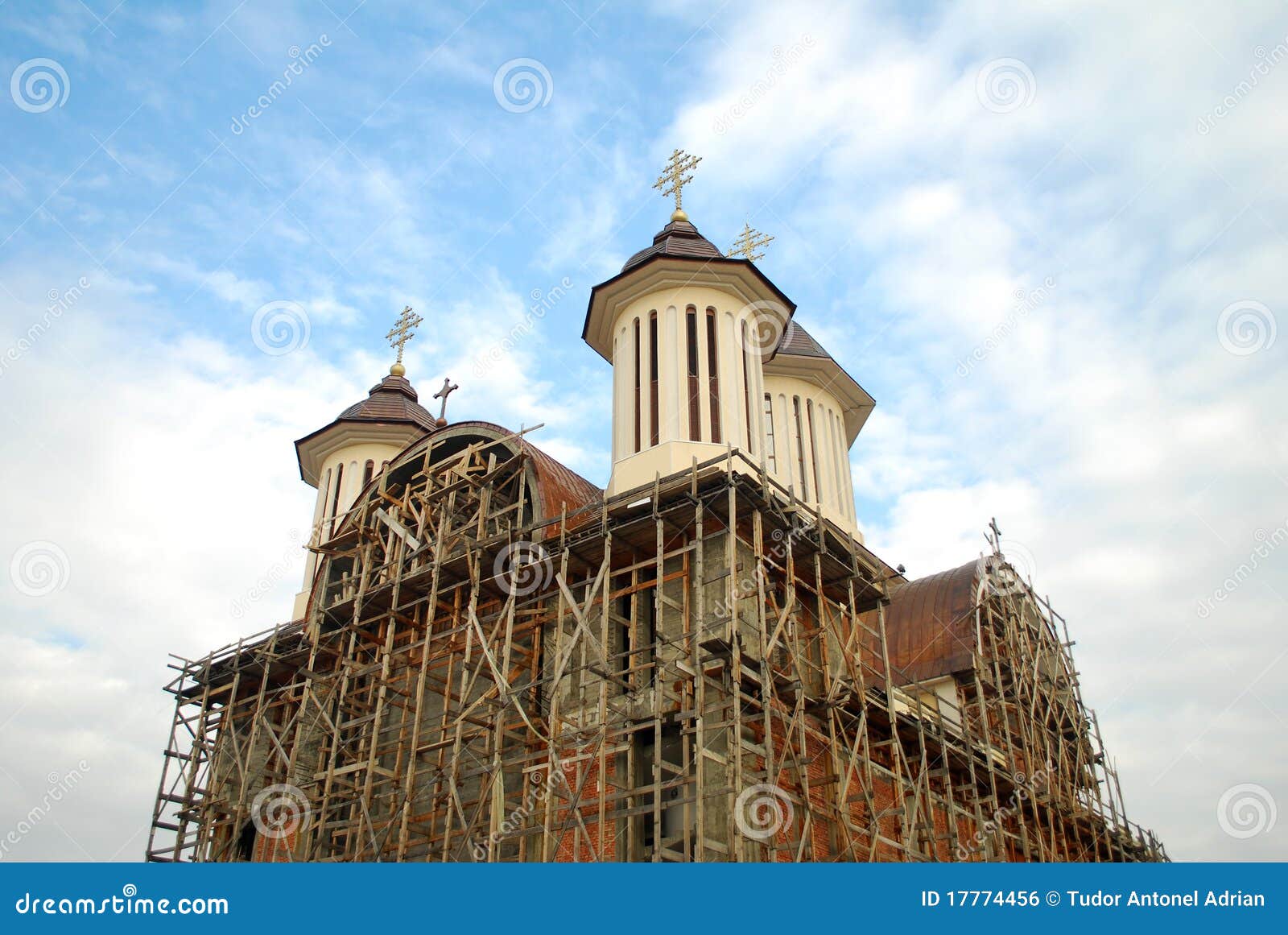 Construction of the church stock photo. Image of tall - 17774456