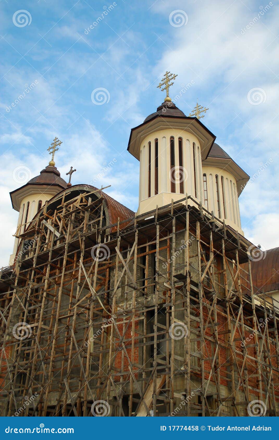 Construction of the church stock photo. Image of repairing - 17774458