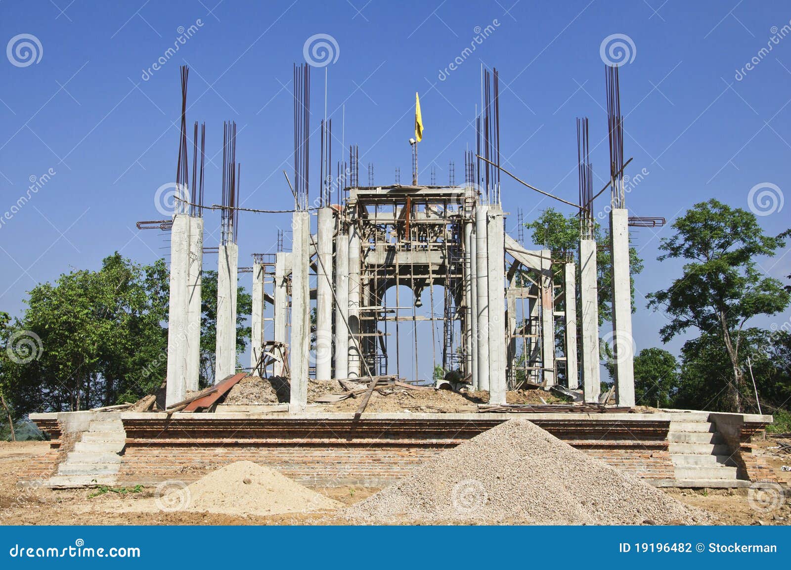 Construction of churches. stock photo. Image of plan - 19196482