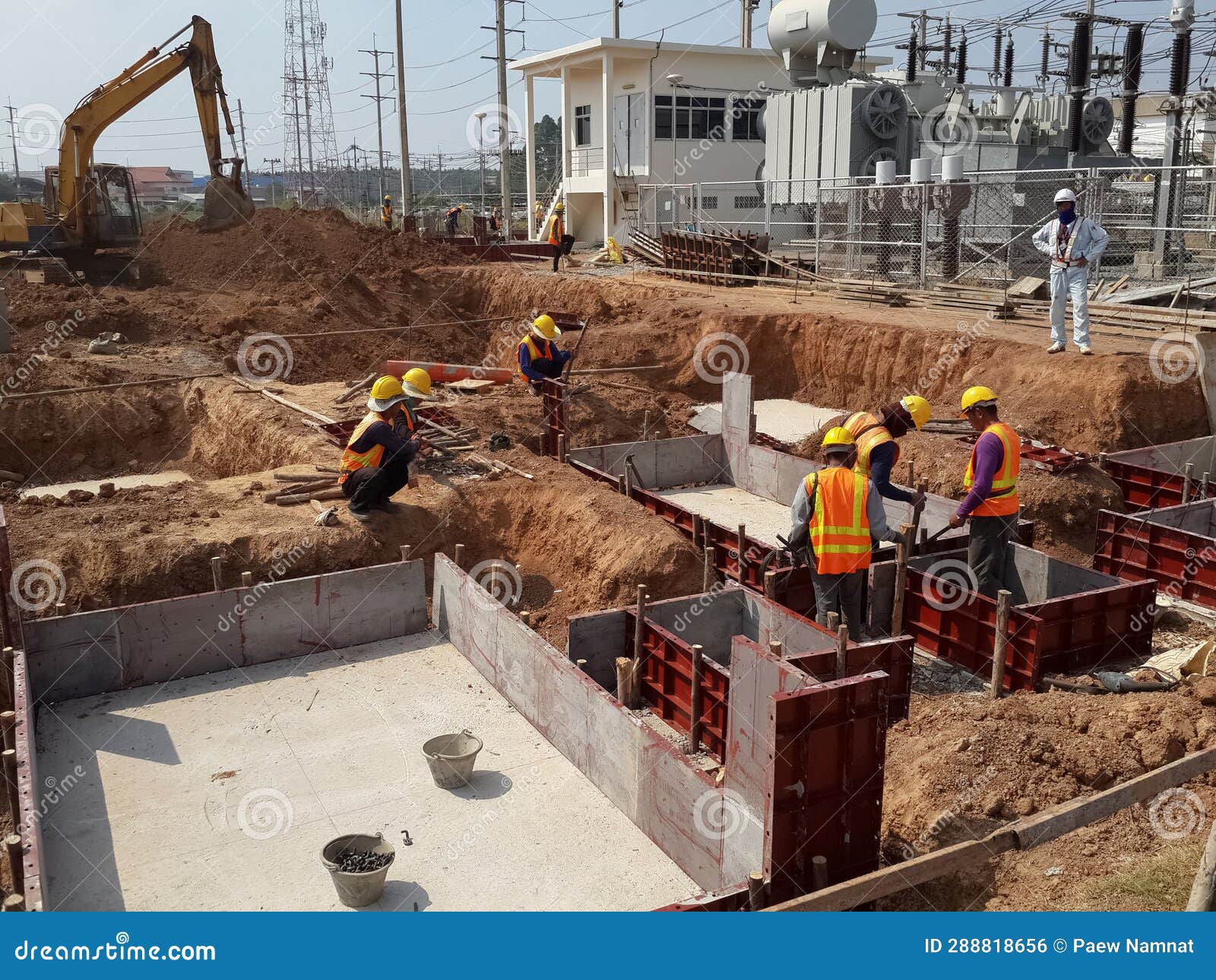 Construction civil work editorial photo. Image of headwear - 288818656