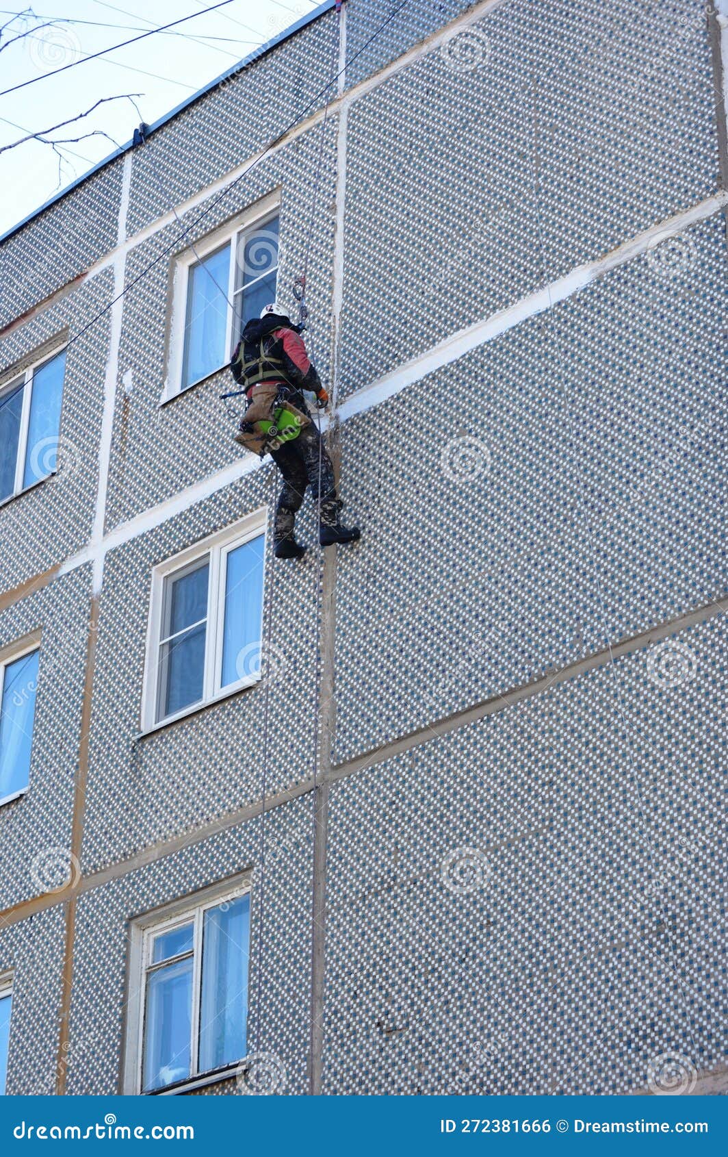 Construction climbing stock photo. Image of building - 272381666