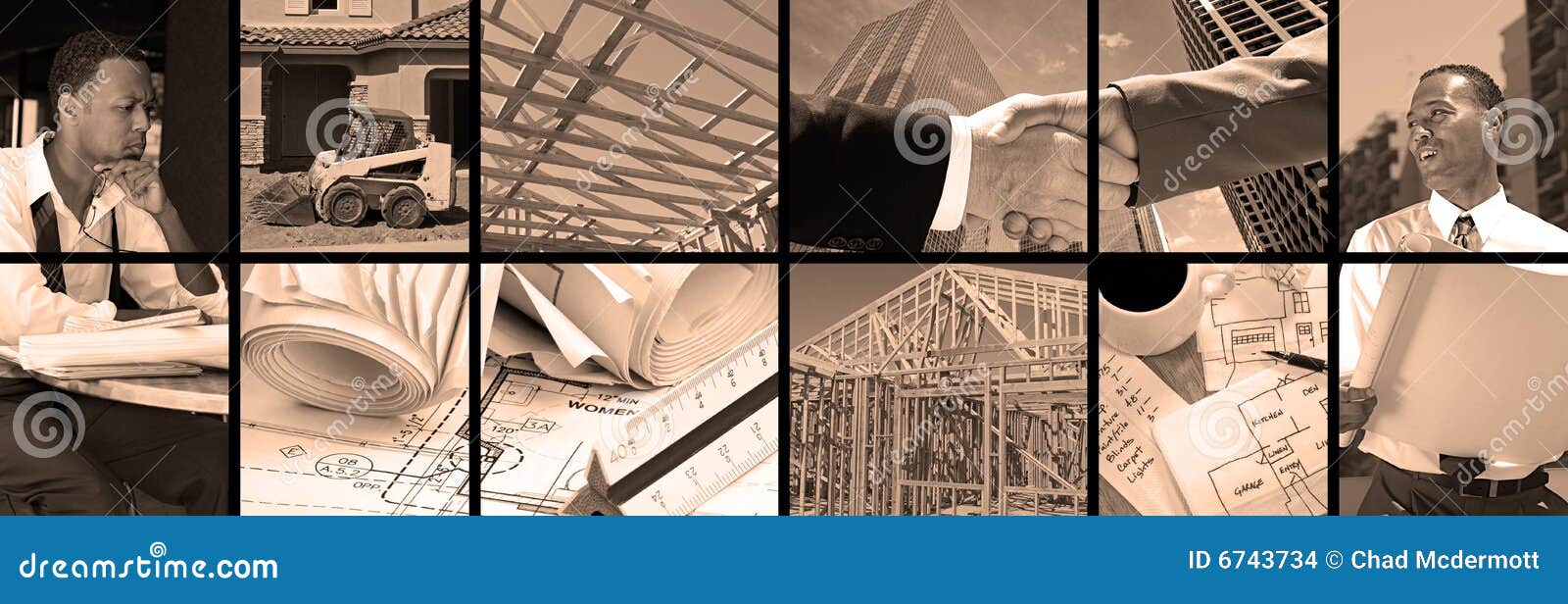Construction Collage stock photo. Image of lumber, handshake - 6743734