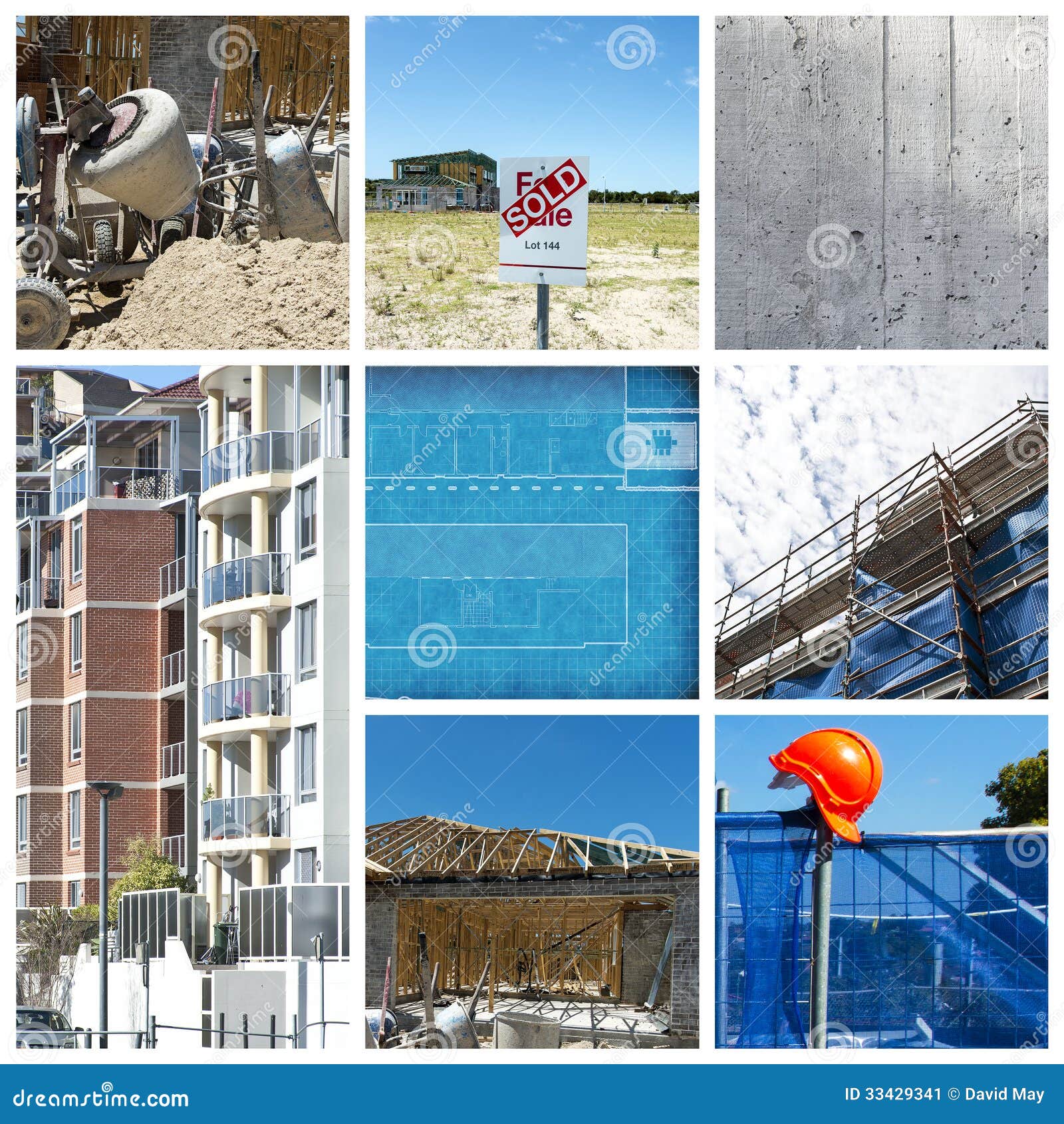 Construction Collage stock image. Image of plan, planning - 33429341