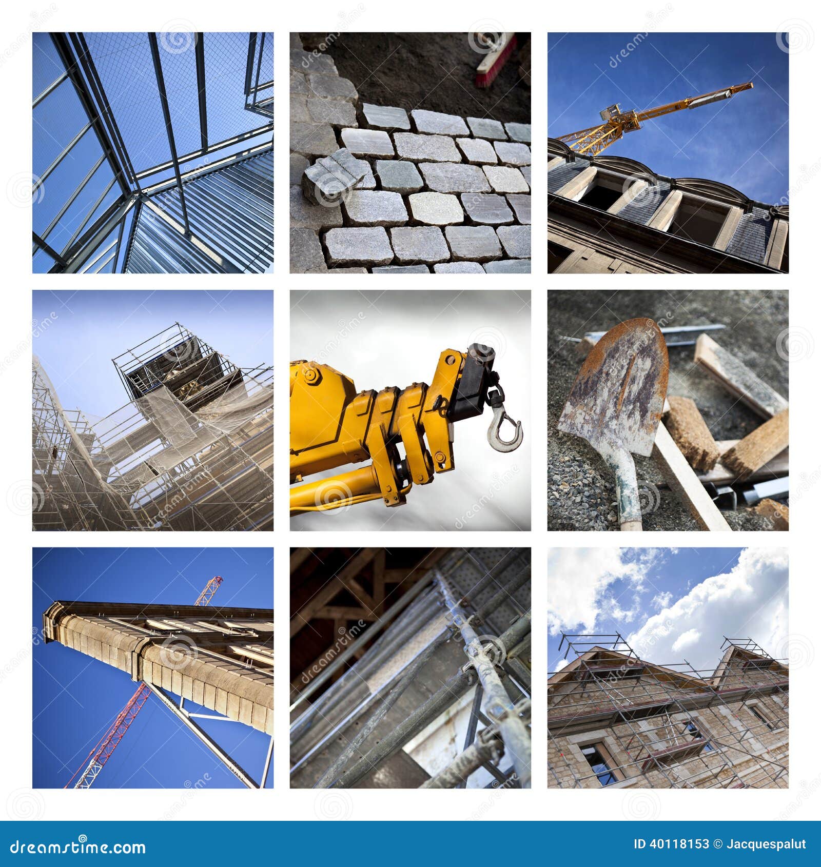 Construction collage stock image. Image of crane, building - 40118153