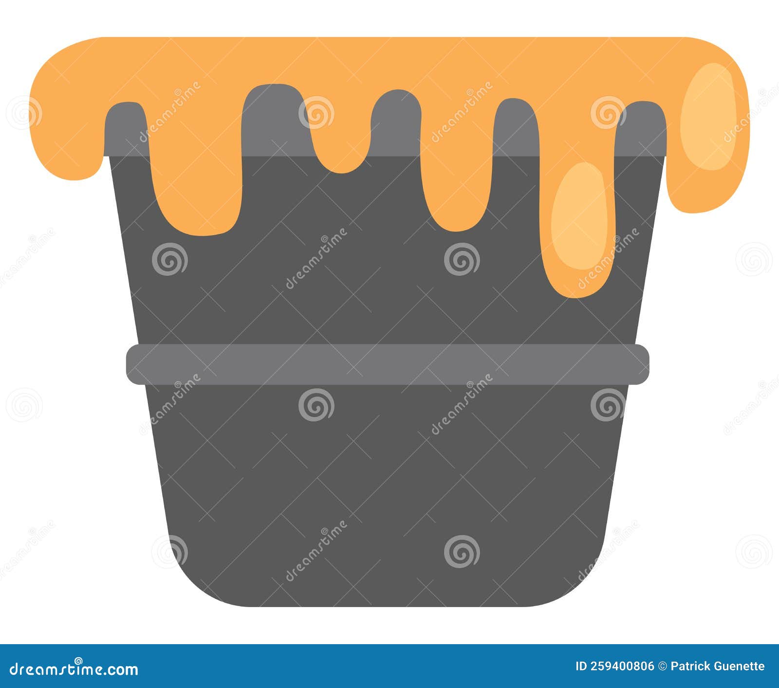 Construction Color Bucket, Icon Stock Vector - Illustration of liquid ...
